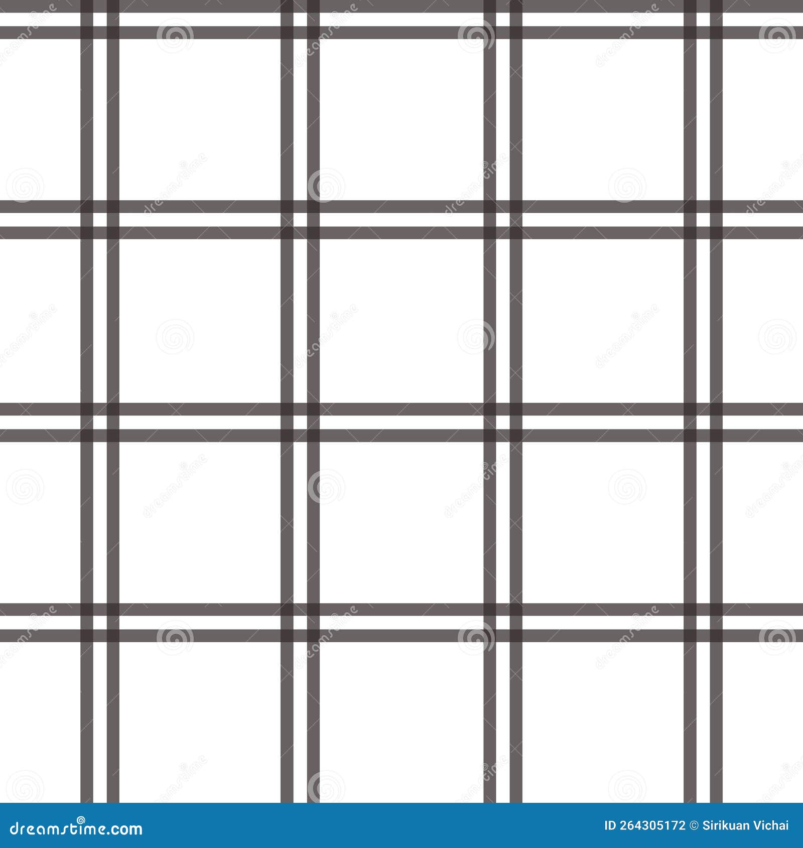 Window Pane Plaid Seamless Pattern, Medium Size, Black and White Stock ...