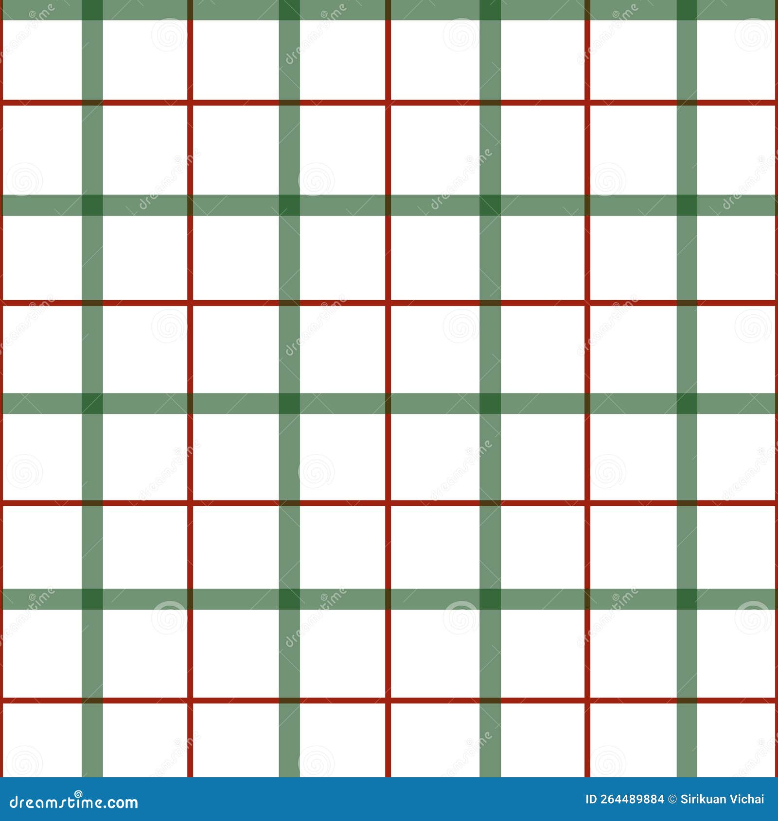 Window Pane Plaid Seamless Pattern, Green and Red Stock Illustration ...