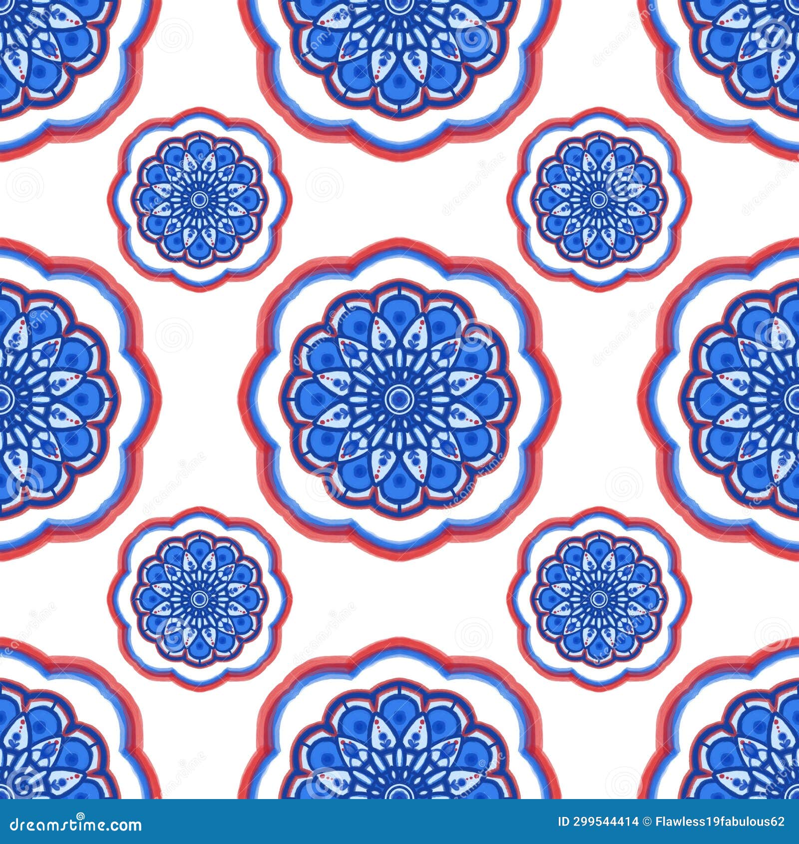 Floral Pattern Background with Repeated Elements of Botanical Theme ...