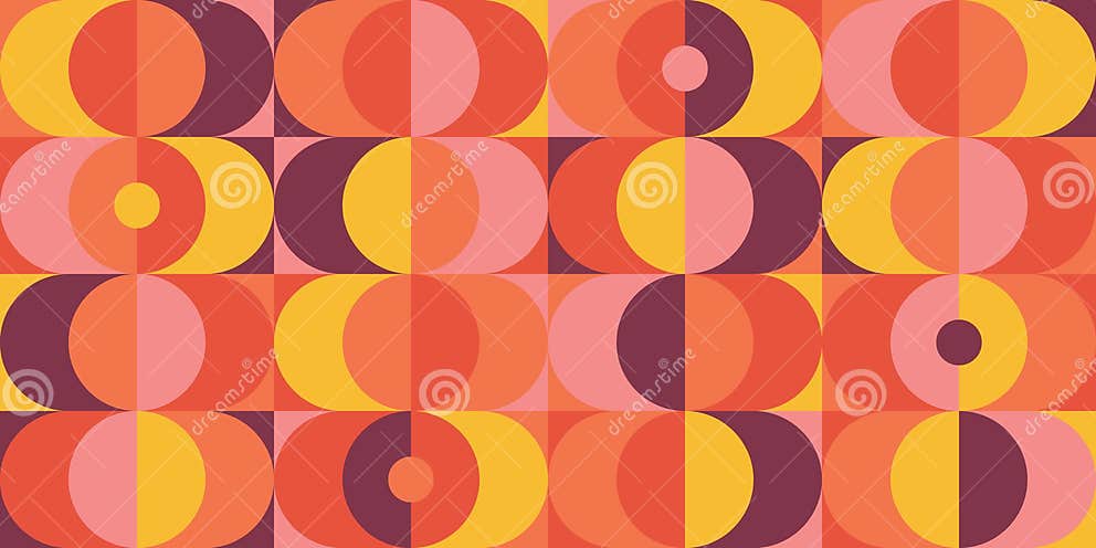 Groovy 1960s Mod Pattern, Retro 60s Background, Seamless Geometric ...
