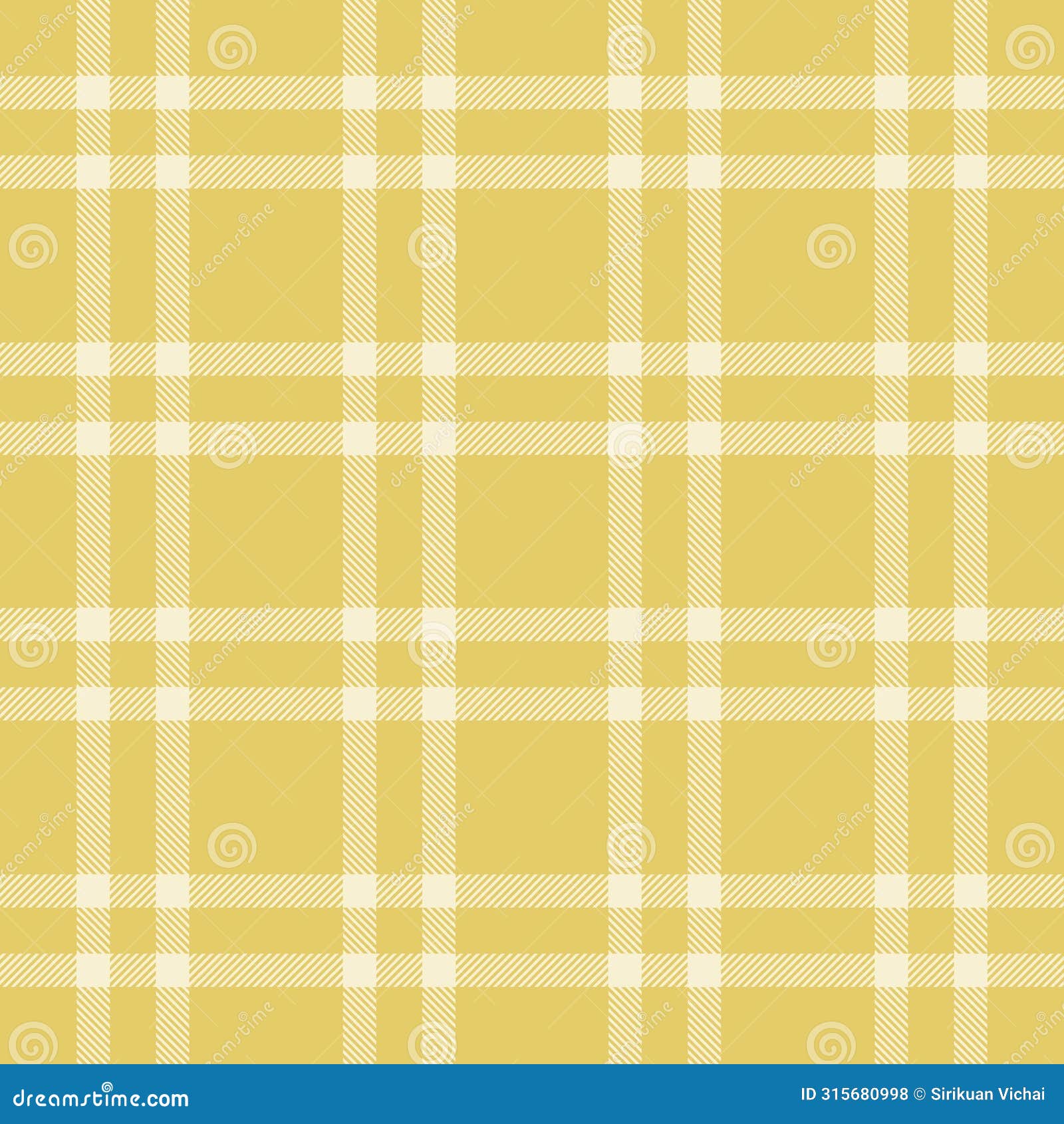 Window Pane Plaid Seamless Pattern, White , Yellow Stock Illustration ...