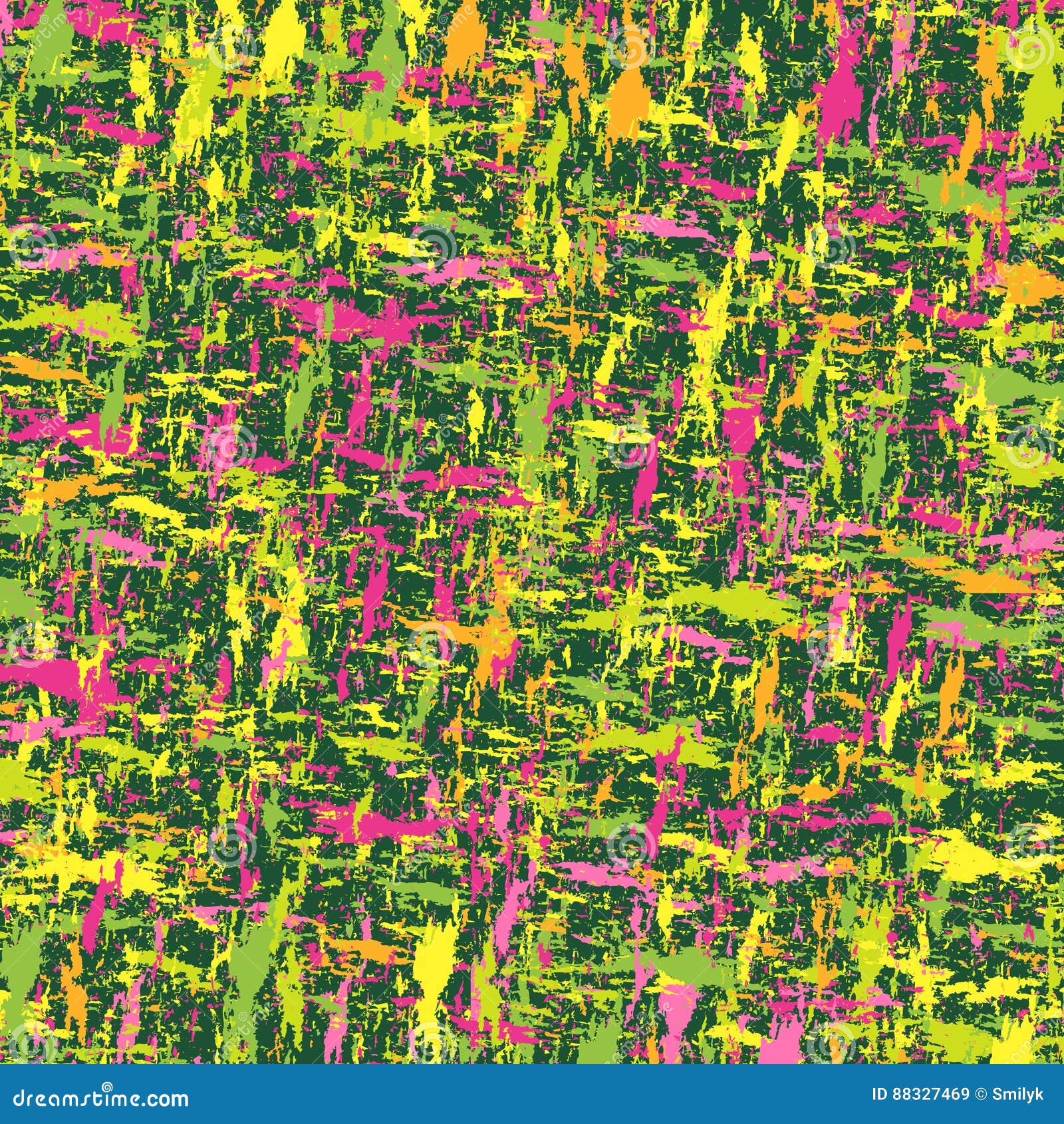 Pattern of Abstract Angular Colored Elements on Green Backdrop. Stock ...