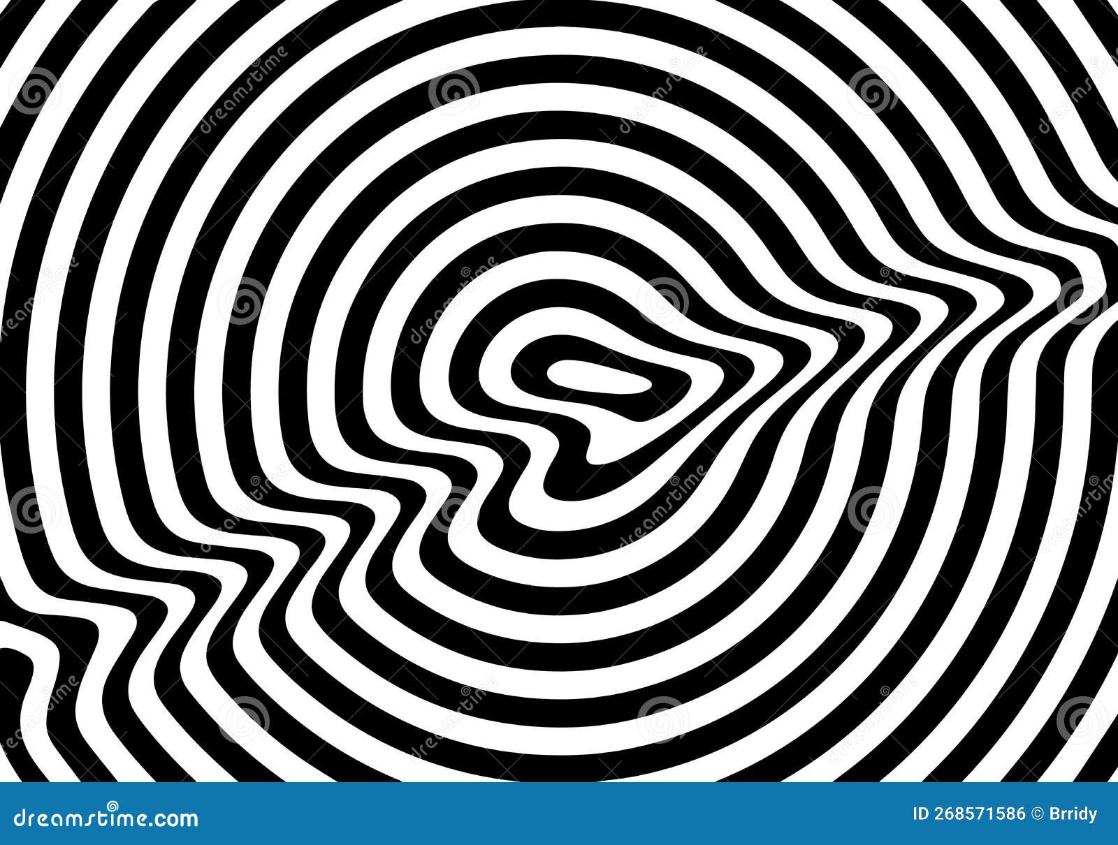 Pattern with Abstract Black and White Optical Illusion. Circle Stripes ...