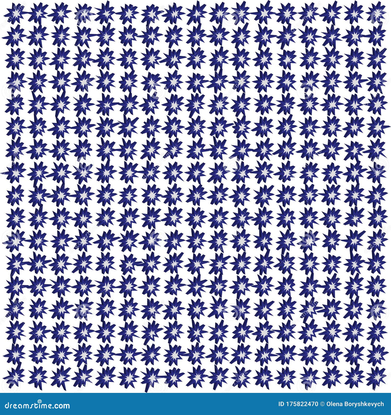 Pattern with Abstract Blue Asterisks Stock Vector - Illustration of ...