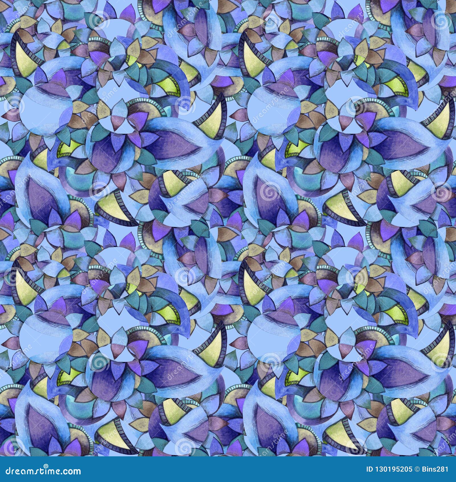 Pattern with Abstract Elements Stock Illustration - Illustration of ...