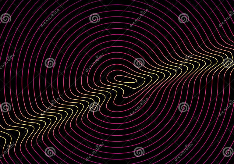 Pattern with Abstract Gradient Lines Optical Illusion on Dark ...
