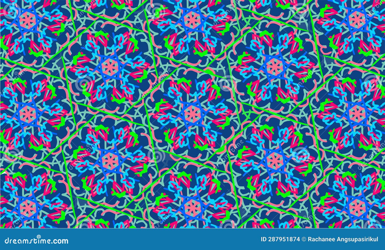 Abstract Line Shape Flower Texture Background Pattern. Stock Vector ...