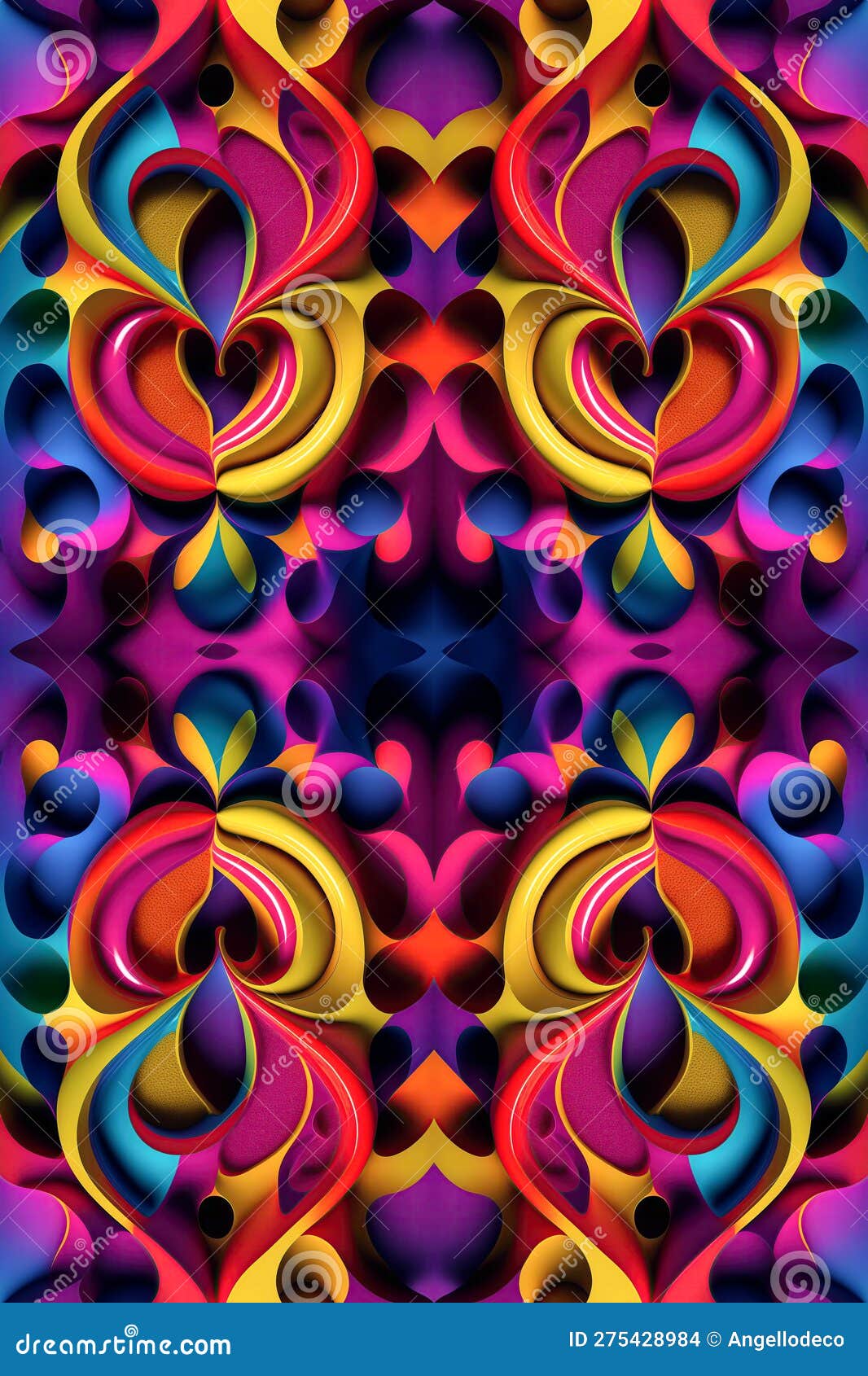 Wallpaper of Abstract Shapes for Duplicates with Flips Mirror ...