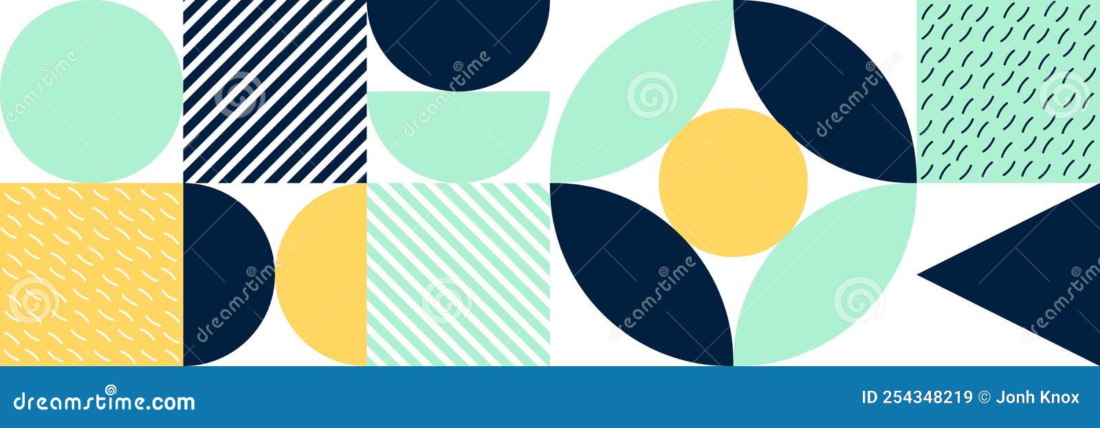 Pattern in Abstract Style Consists of Circles and Squares Stock Vector ...