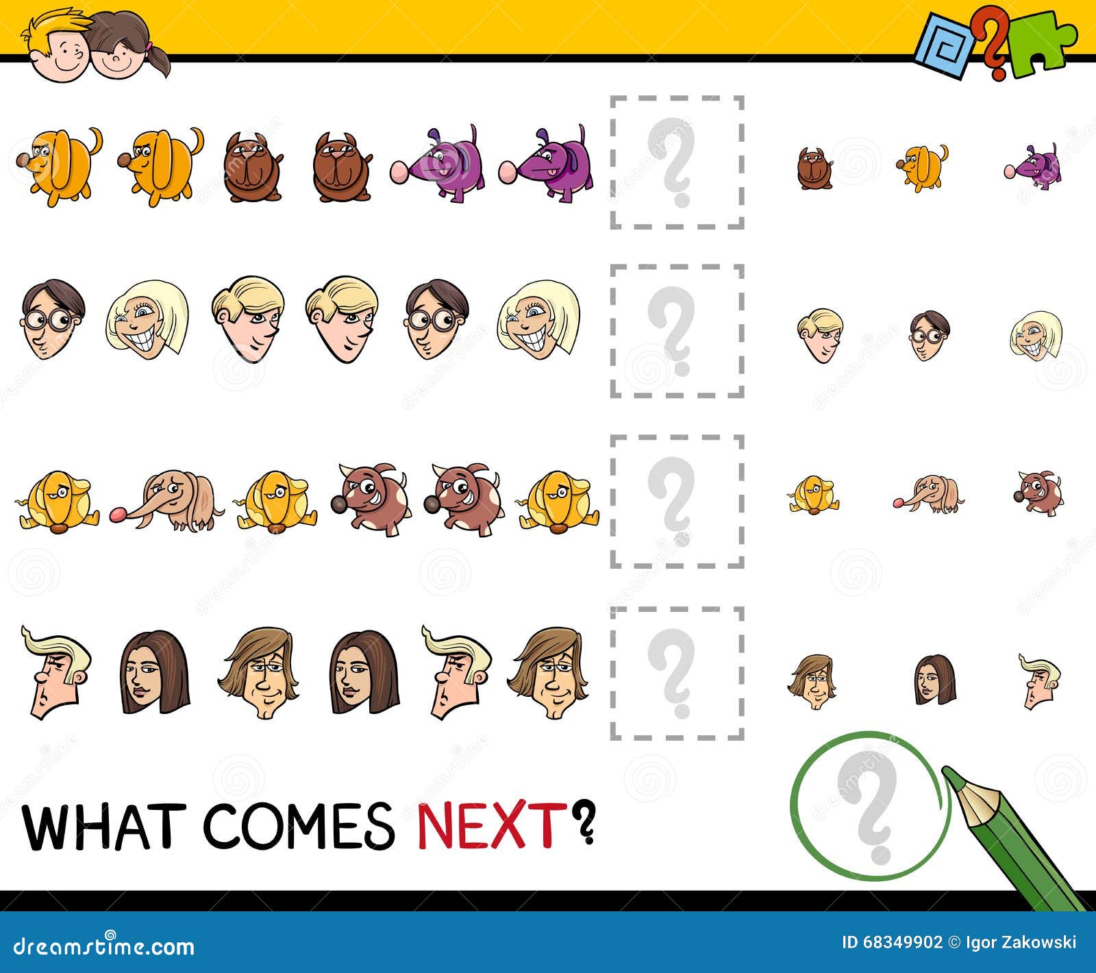 Pattern Activity For Kids And Family. Royalty-Free Stock Photography ...