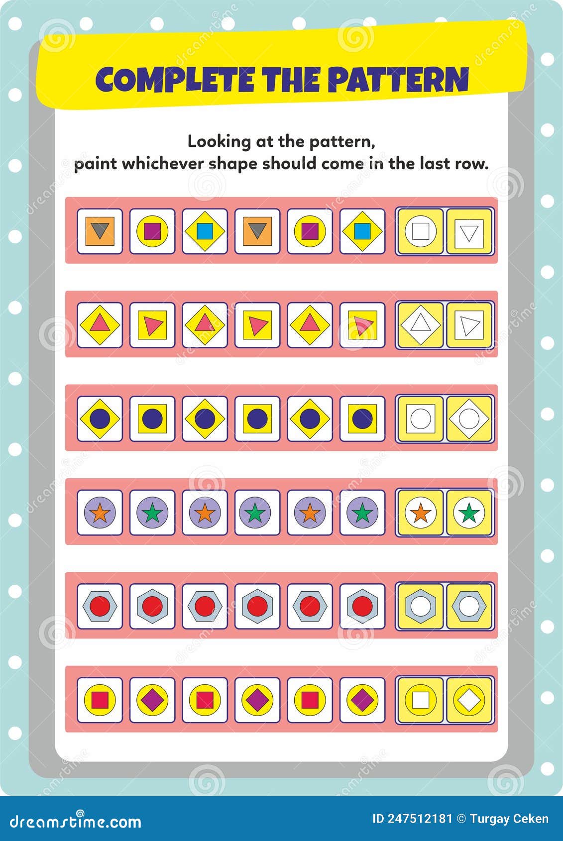 Pattern activity for kids stock illustration. Illustration of letters ...