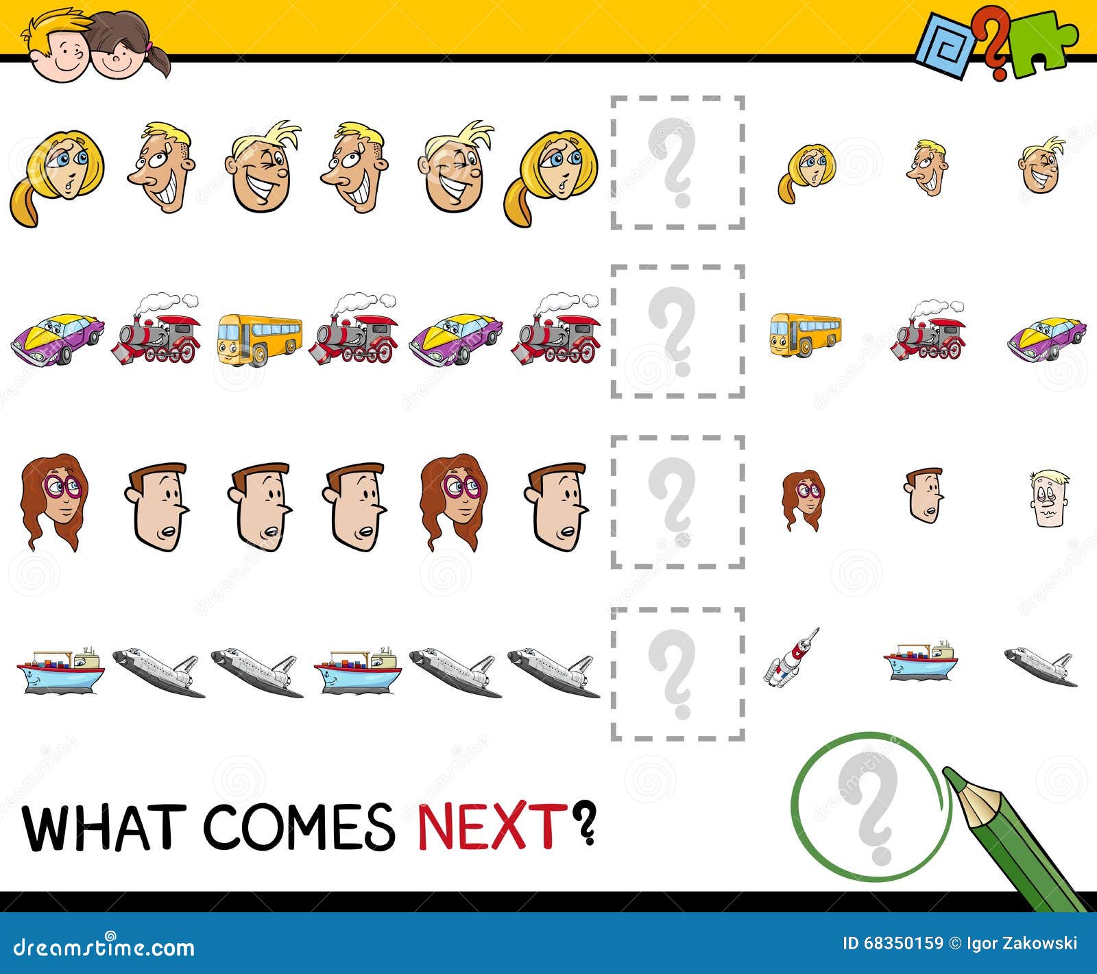 Activity Task For Children Cartoon Vector | CartoonDealer.com #71142317