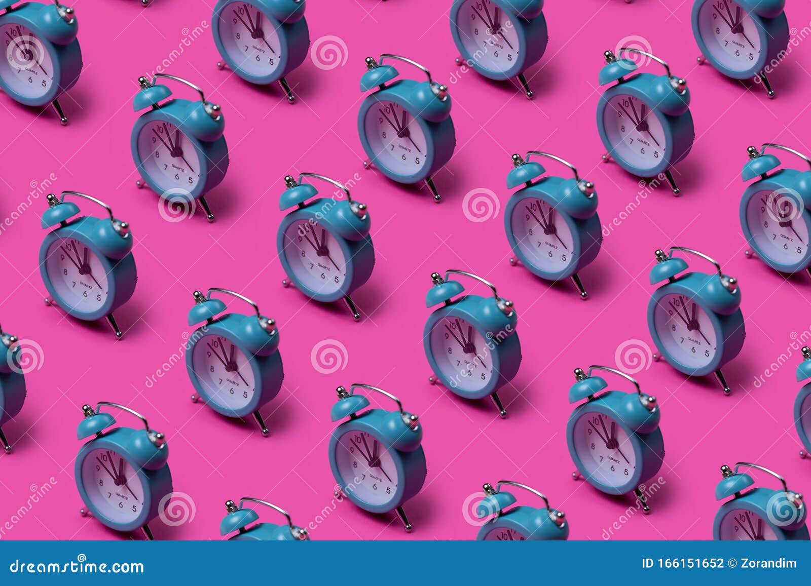 Pattern of Alarm Clocks. Top View. Stock Illustration - Illustration of ...