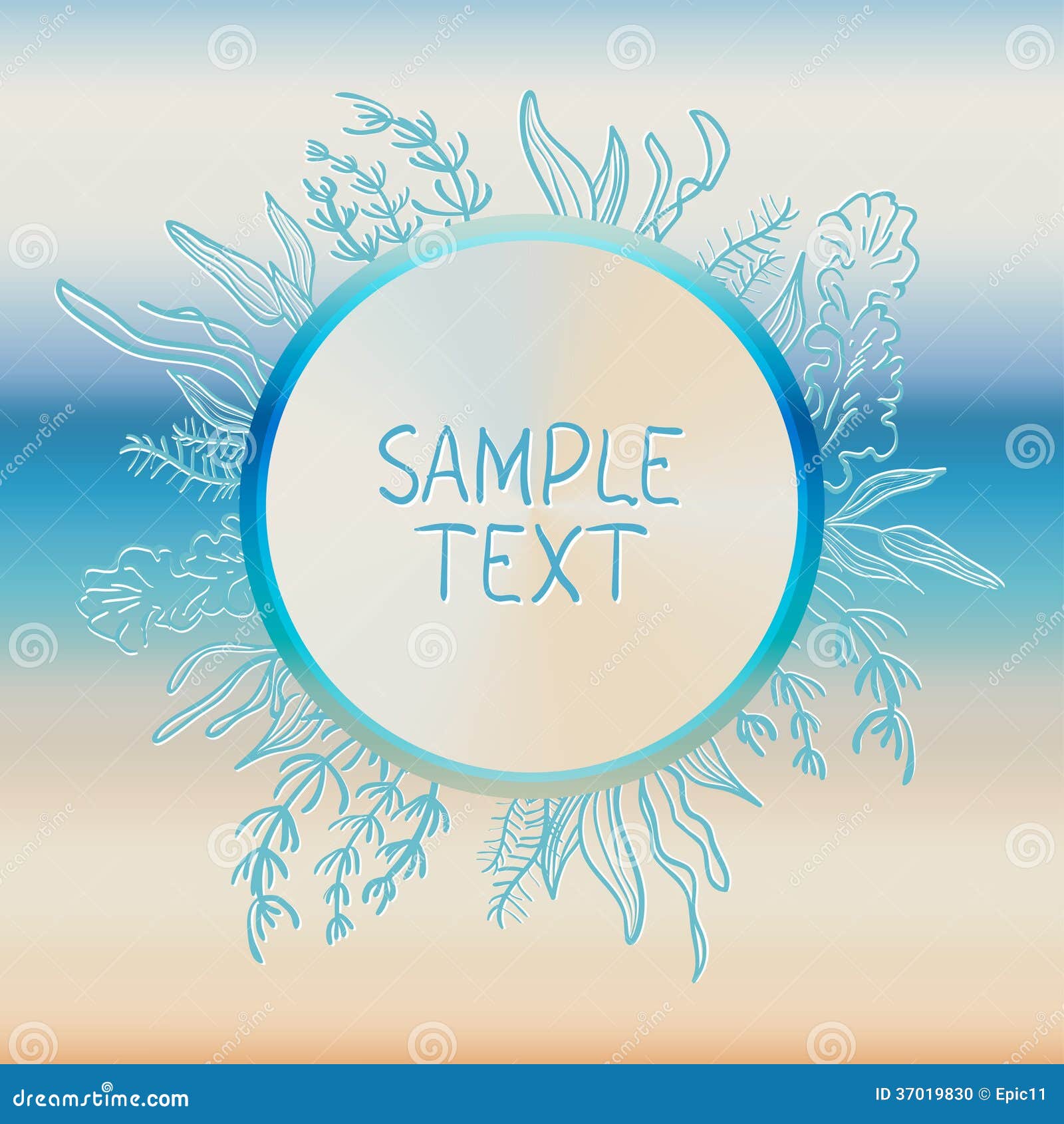 Pattern with Algae stock vector. Illustration of delicate - 37019830