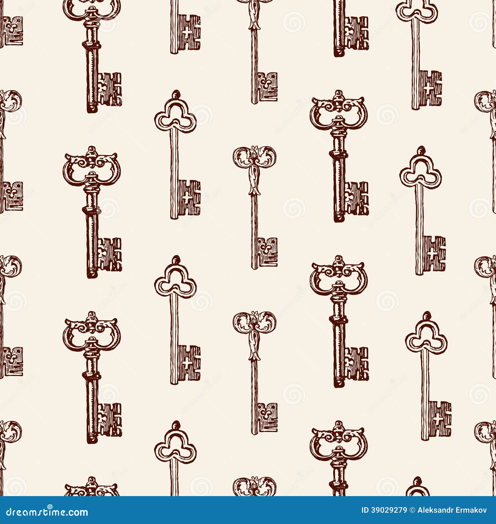 Pattern of ancient keys stock vector. Illustration of secret - 39029279