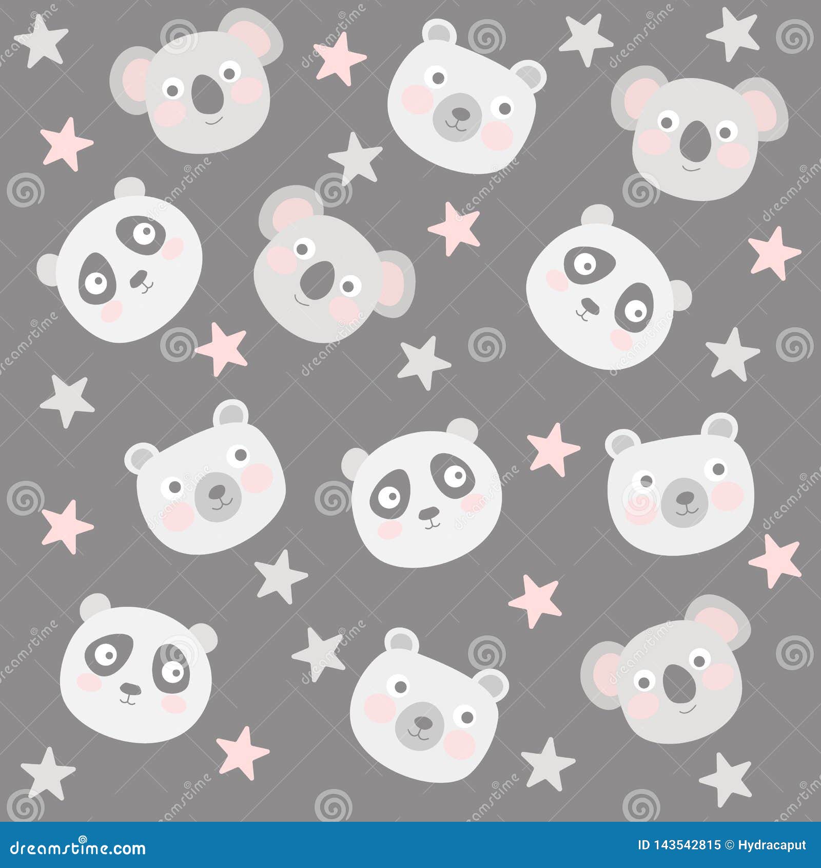 Pattern with animals stock vector. Illustration of koala - 143542815