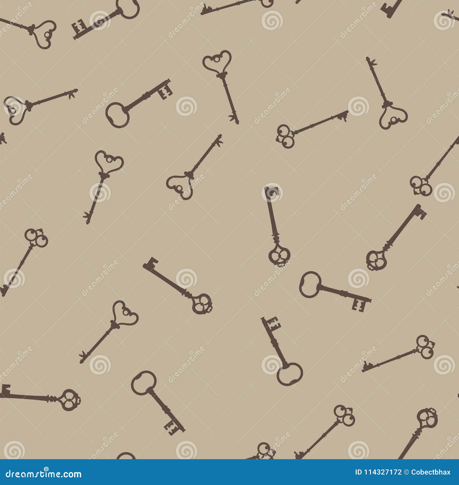 Pattern Antique Keys For Locks Different Shapes. Old Keys Pattern ...