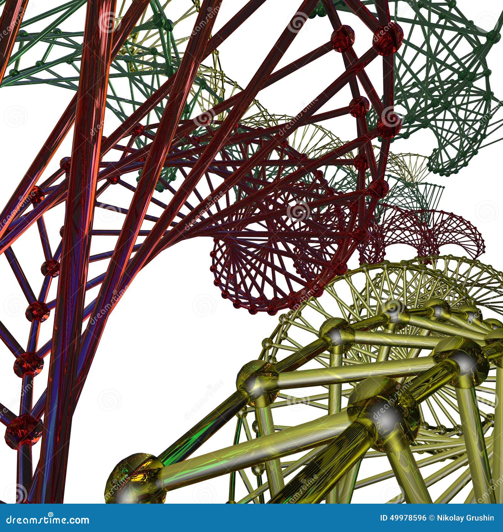 Pattern of the Array Lattice Atom Stock Photo - Image of render, model ...