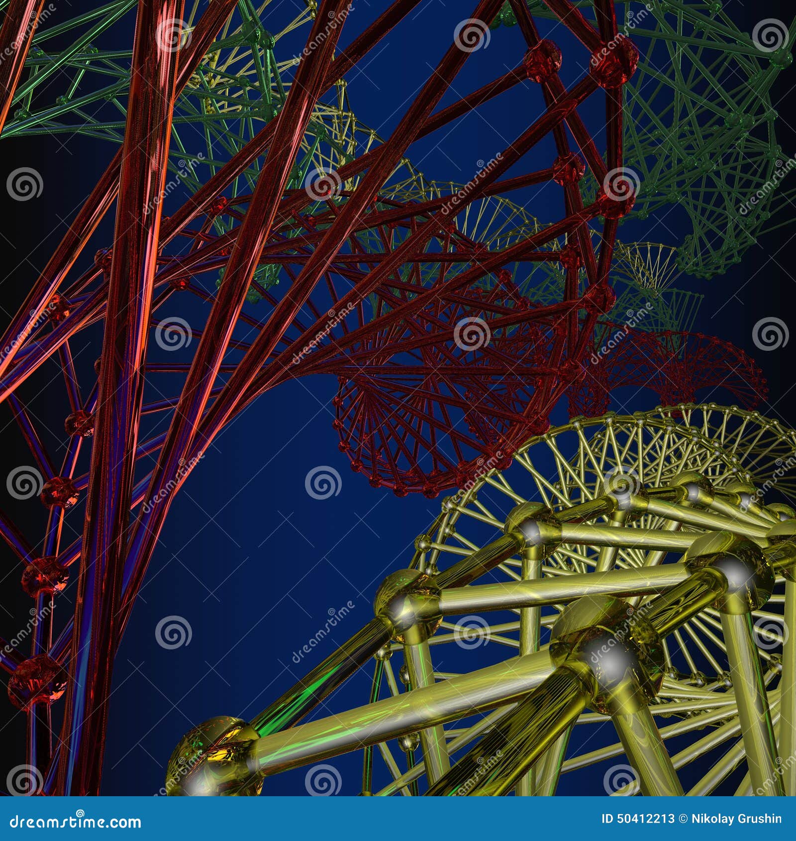 Pattern of the Array Lattice Atom Stock Illustration - Illustration of ...