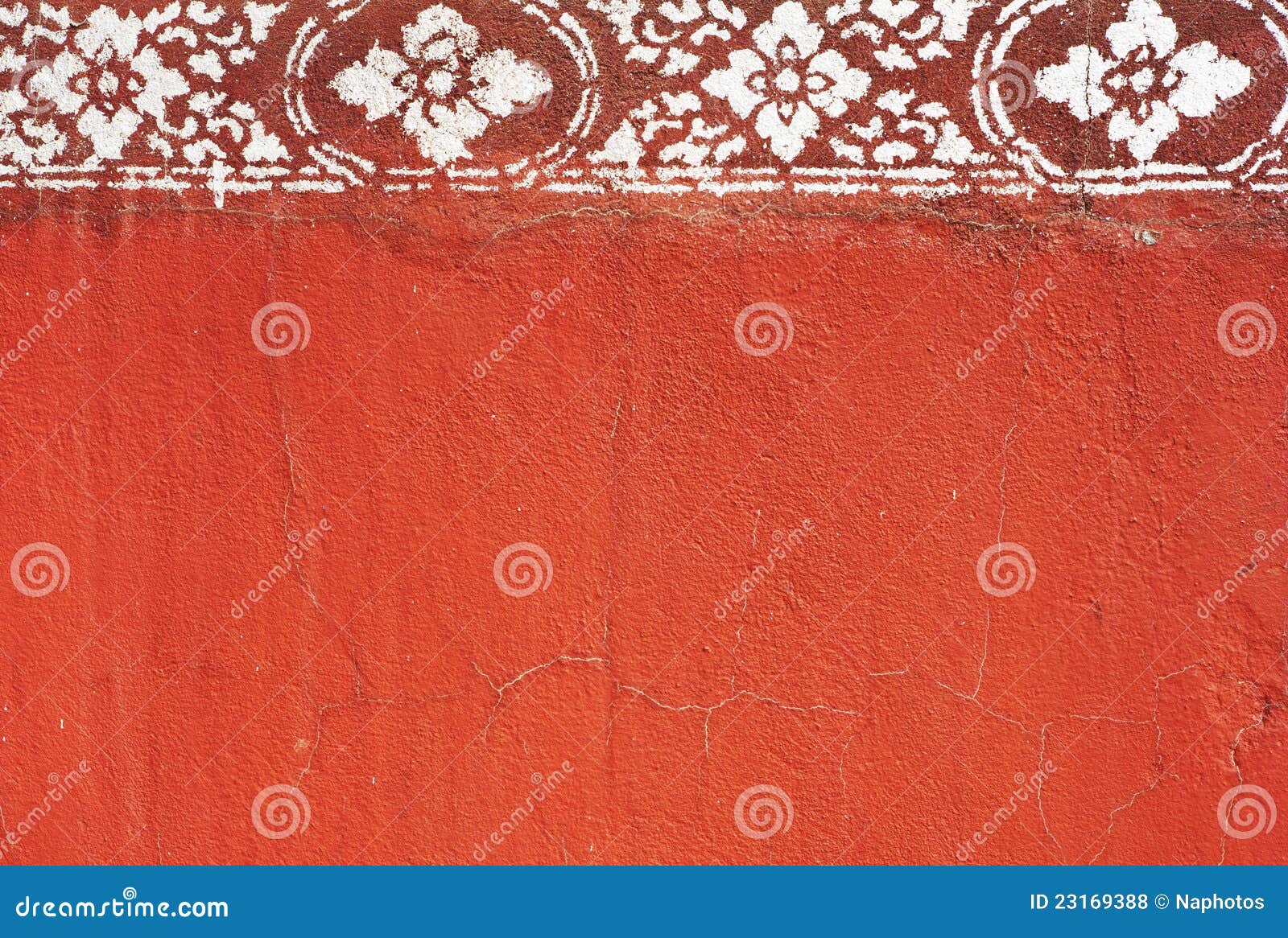 Pattern of art on red wall stock photo. Image of siam - 23169388