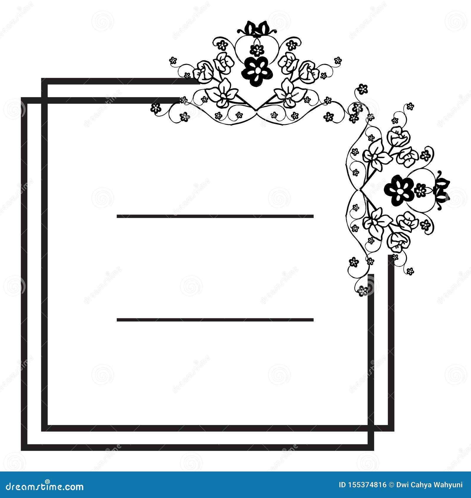 Pattern Art Wreath Frame, for Template of Cards. Vector Stock Vector ...