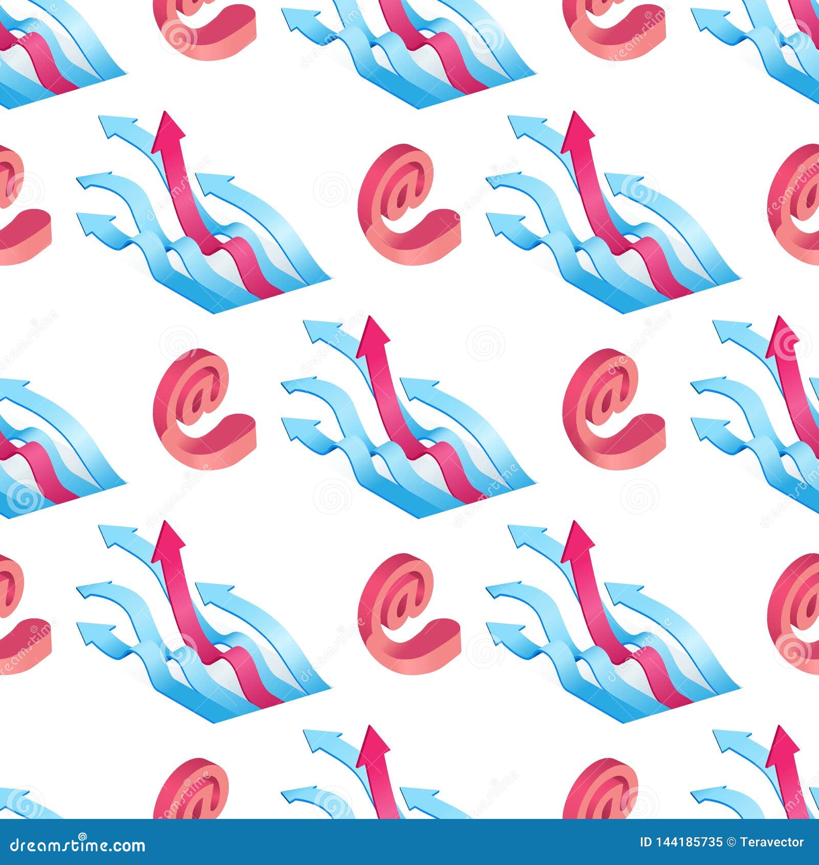 Pattern Ascending Bright Arrows and Correspondence Stock Vector ...