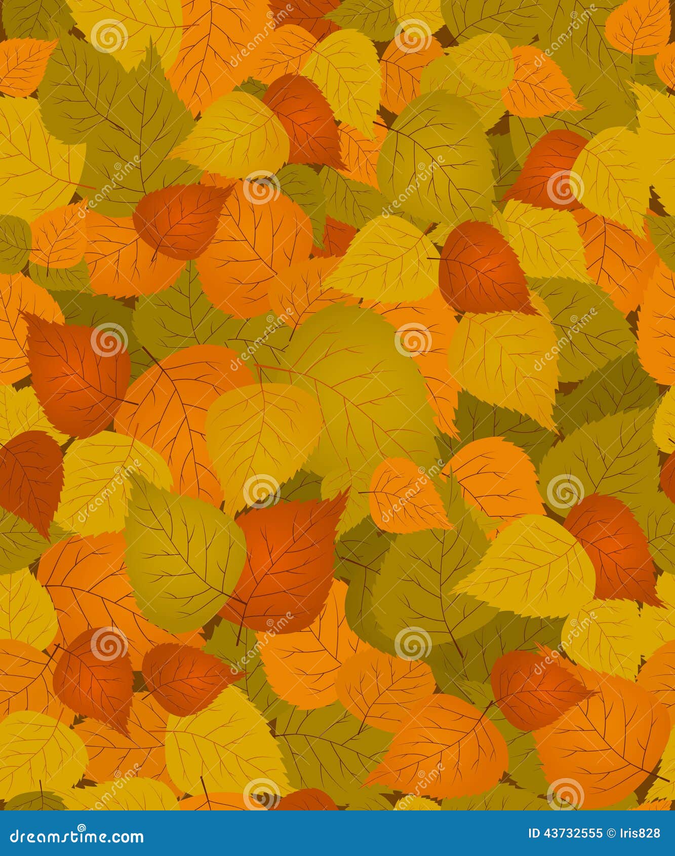 Pattern of autumn leaves stock vector. Illustration of october - 43732555