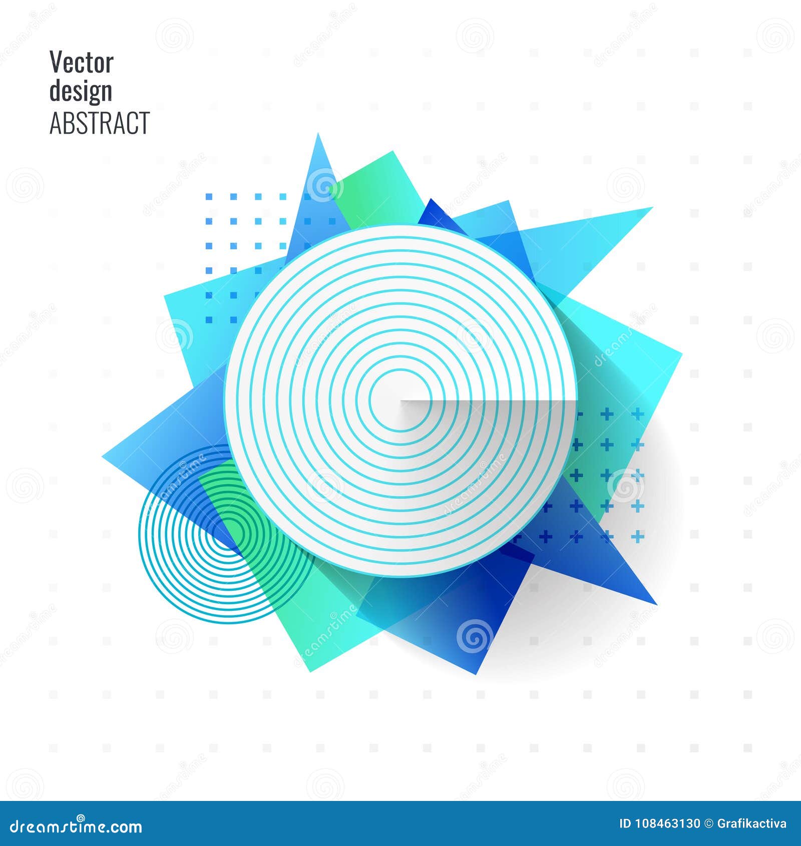 Pattern Background with Circle and Geometric Shapes. Central Cir Stock ...