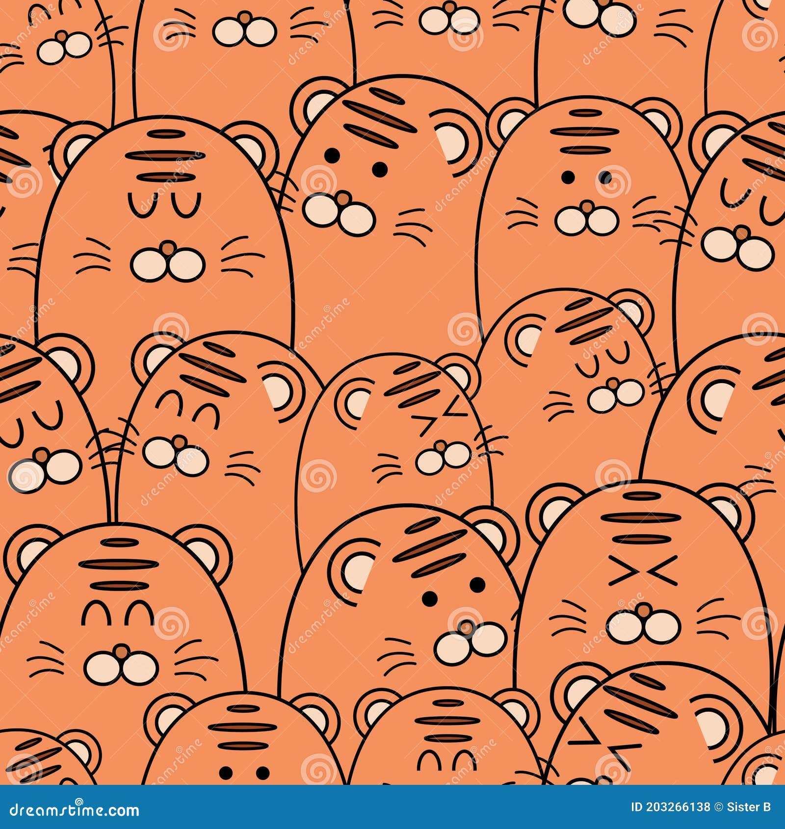 Tiger In Orange Jacket: A Detailed Realistic Portrait Illustration ...