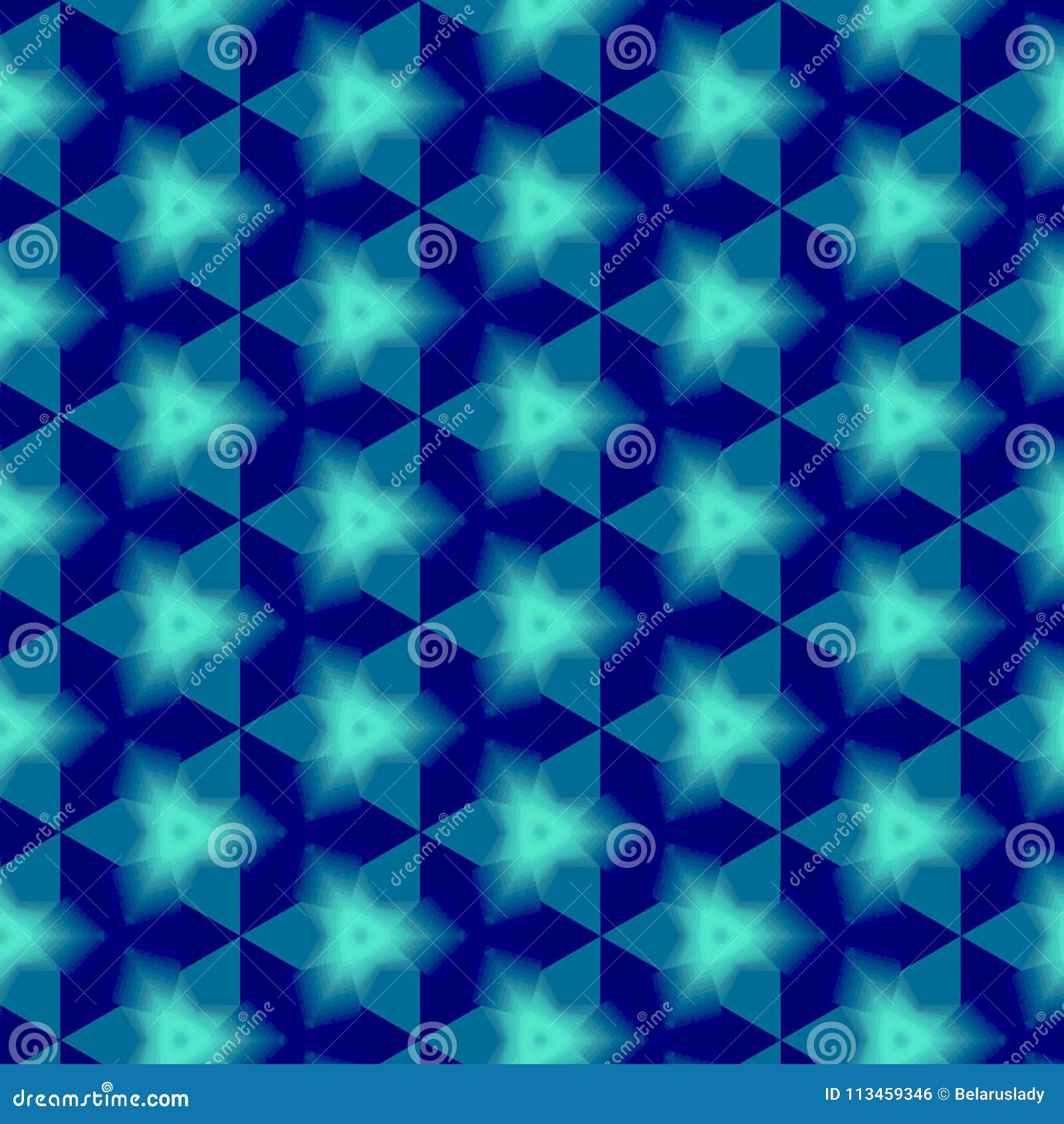 Vintage Pattern for Background Design with Bright Blue Triangles Stock ...