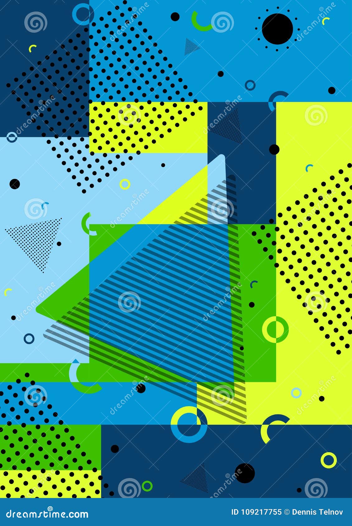 Pattern Background in Flat Colorful Memphis Style.Vector Stock Vector ...