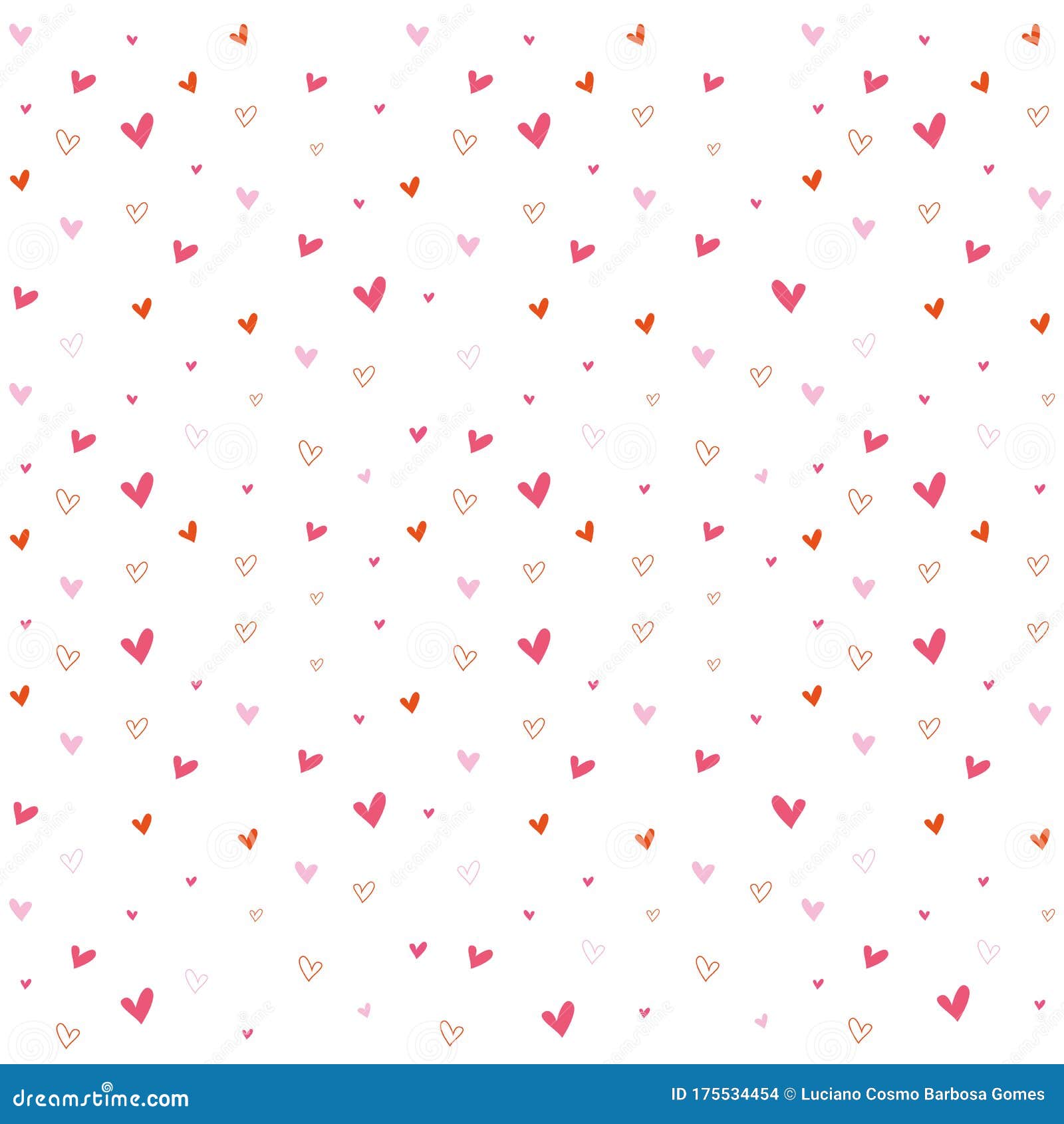 Pattern or Background Graphics of Various Hearts Stock Vector ...