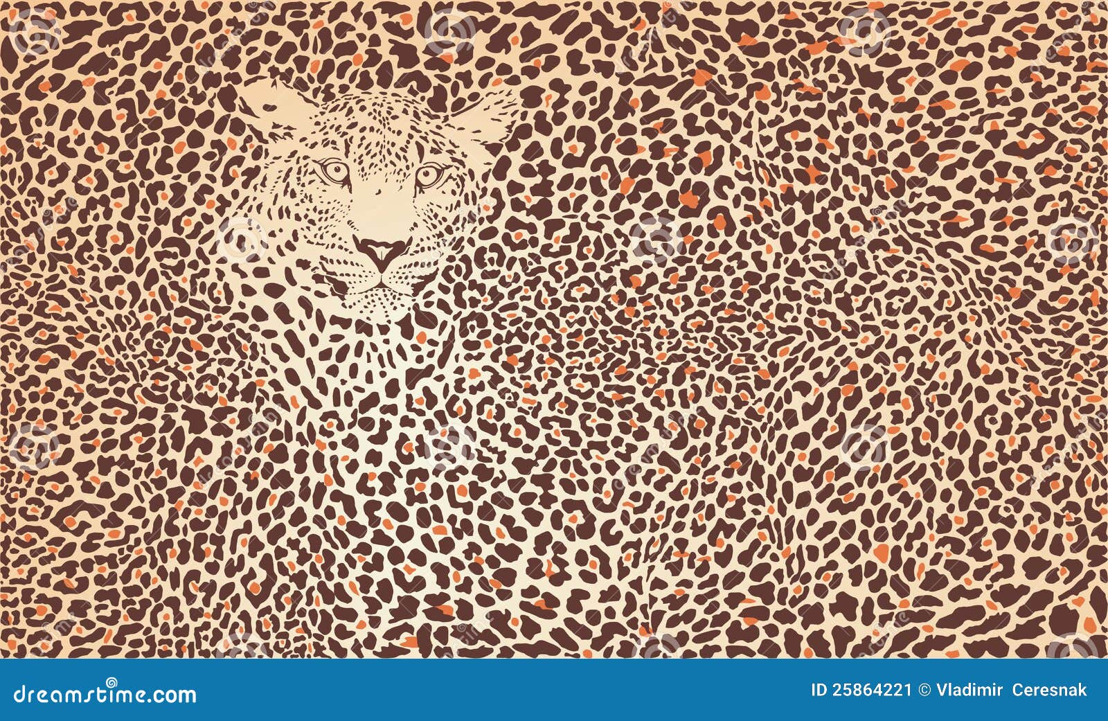 Pattern background leopard stock vector. Illustration of leopard - 25864221
