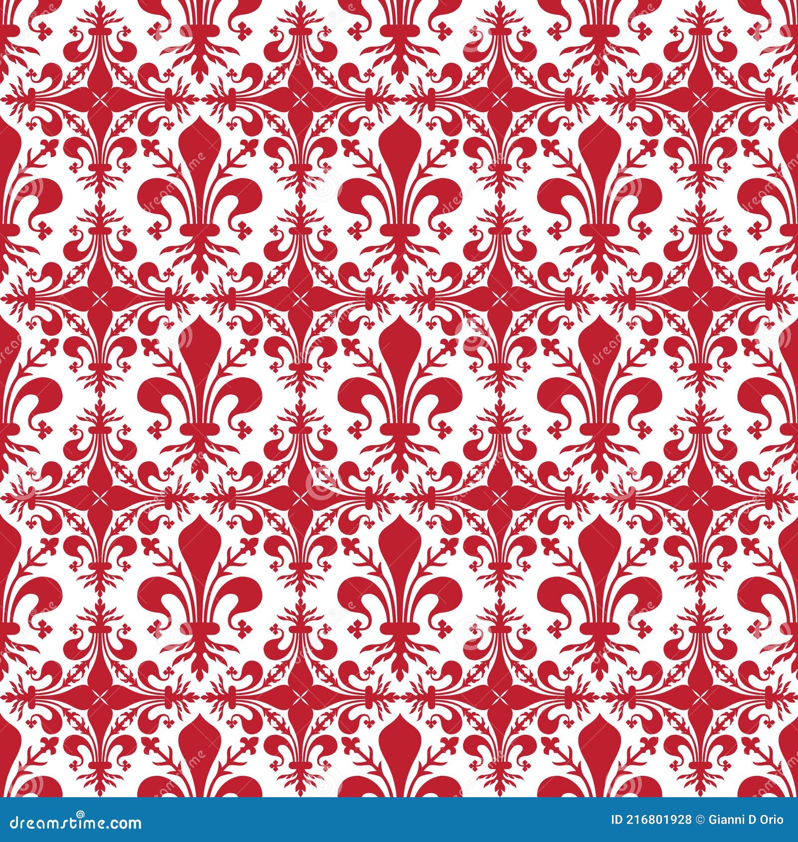 Pattern Background With Red Florentine Lily Royalty-Free Stock Image ...
