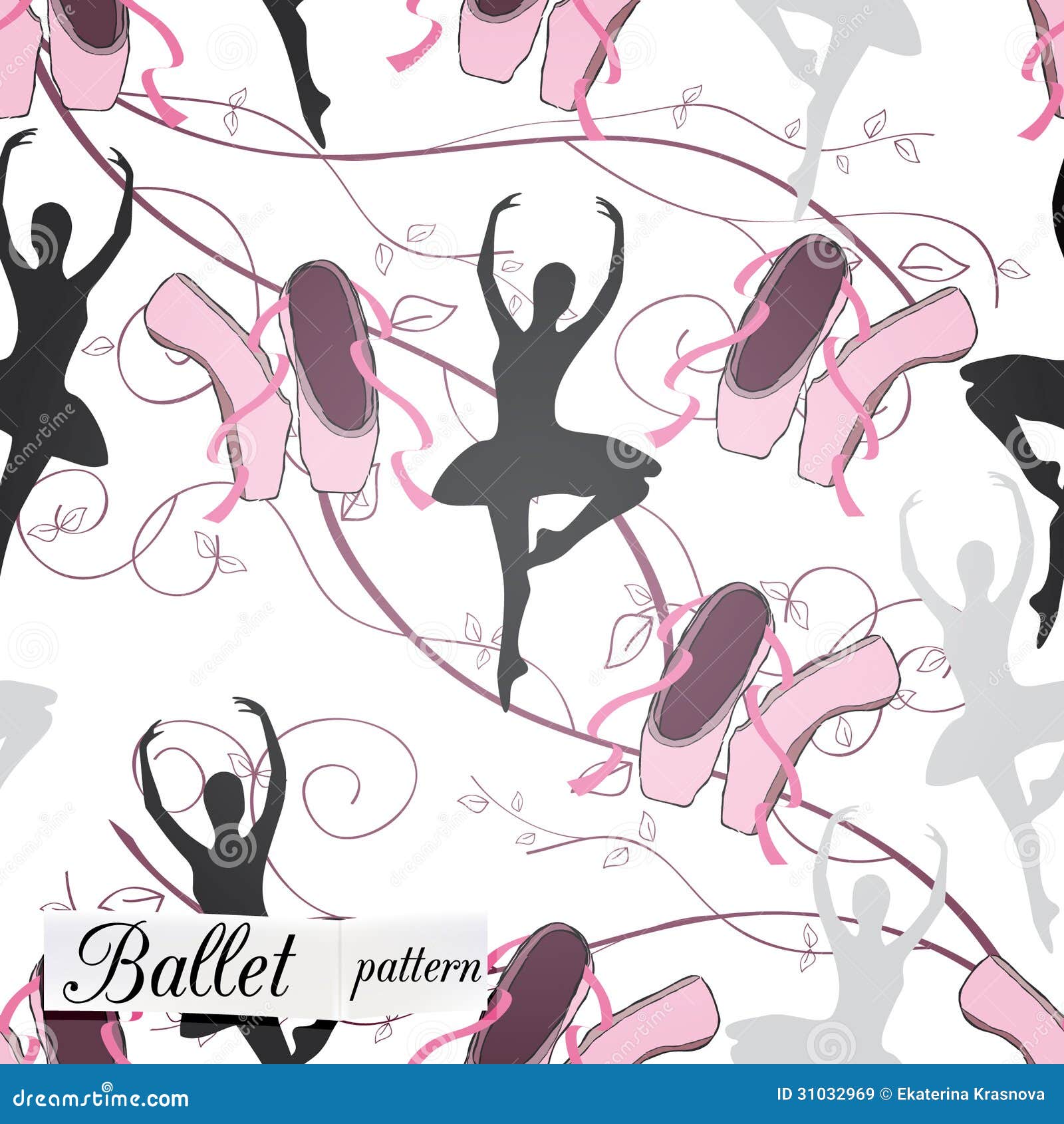 Pattern on ballet theme stock vector. Illustration of classical - 31032969
