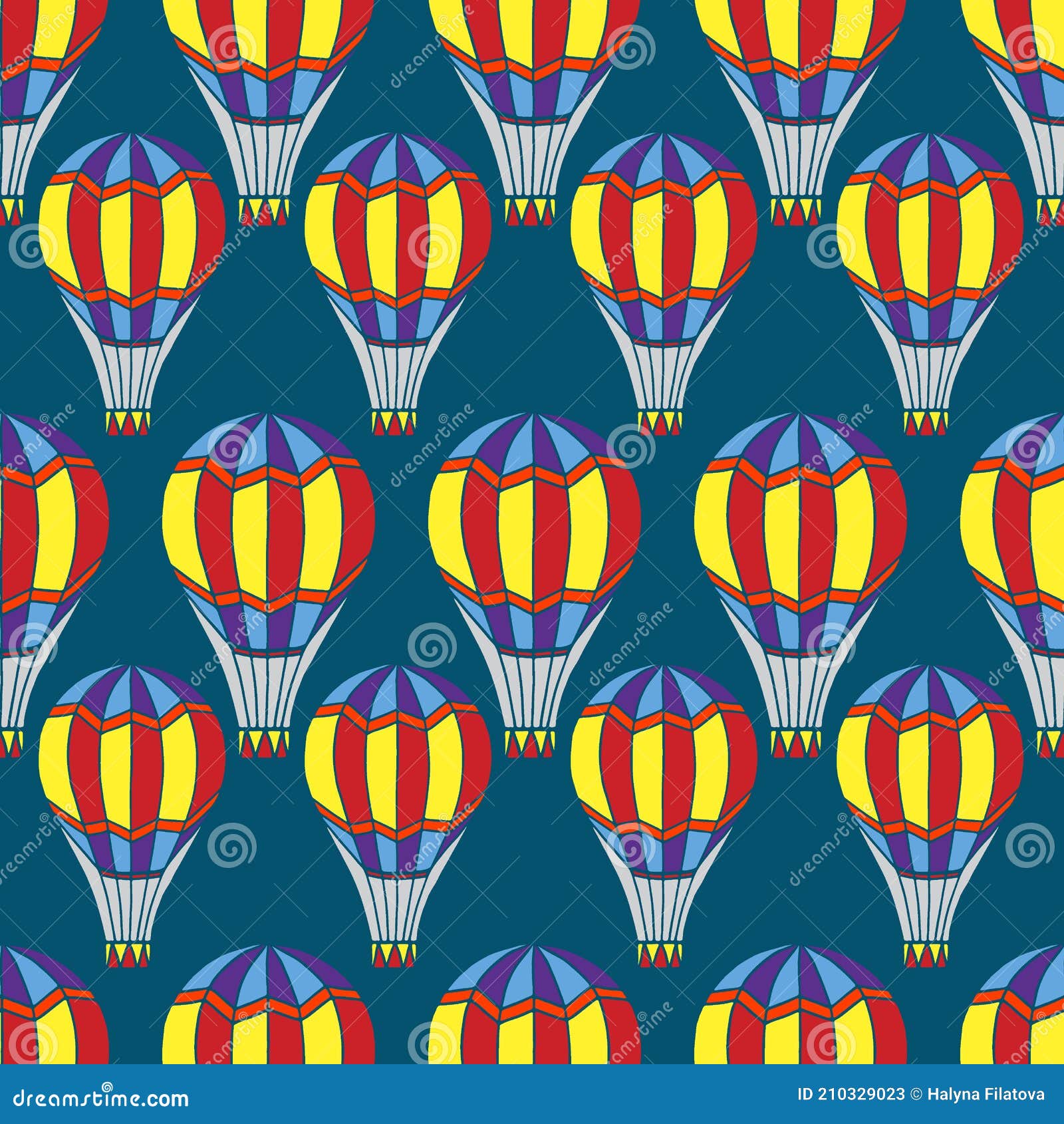 4067 Pattern Balloons, Seamless Pattern, Vector Illustration, Balloons ...