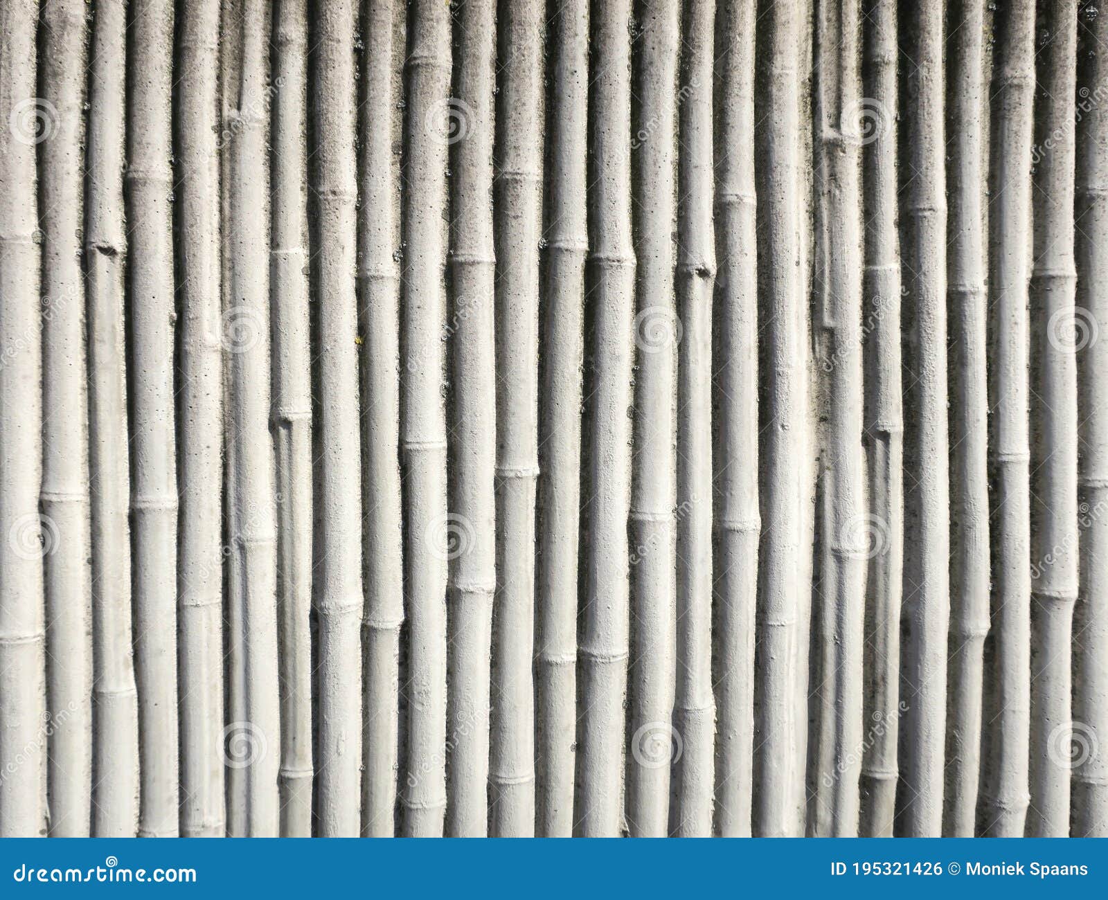 Pattern of Bamboo on a Concrete Wall on the Facade of a Building Stock ...