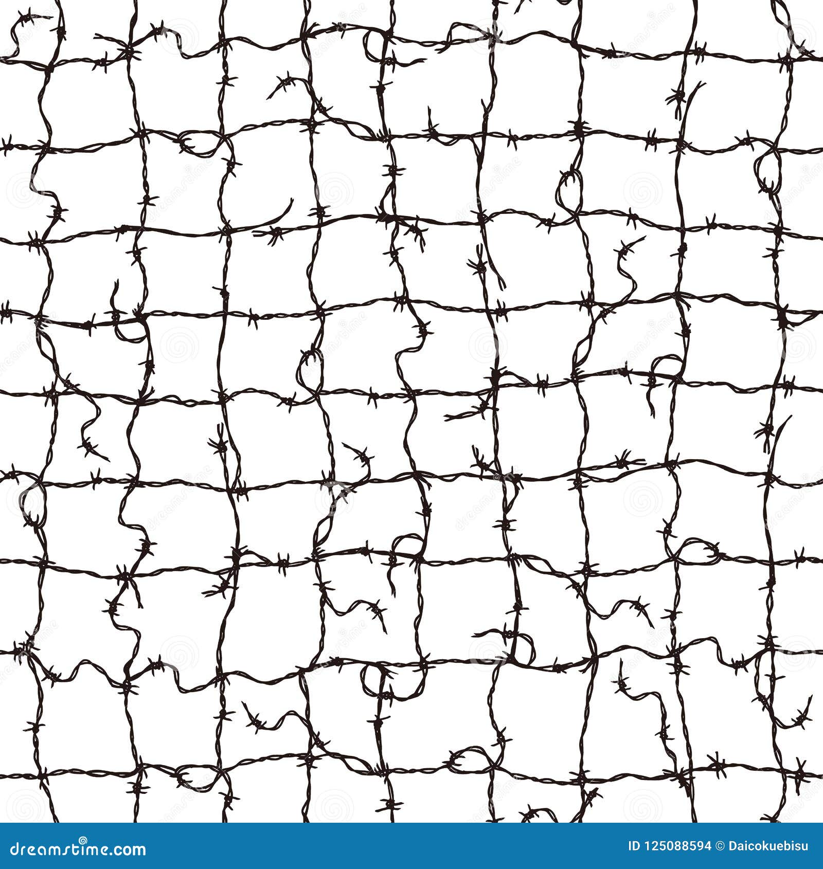 Pattern of the Barbed Wire, Stock Illustration - Illustration of iron ...
