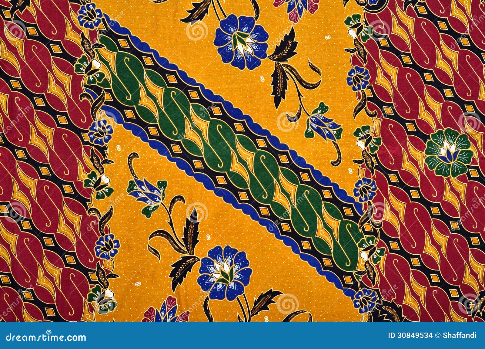 Pattern and Batik Textile stock illustration. Illustration of east ...