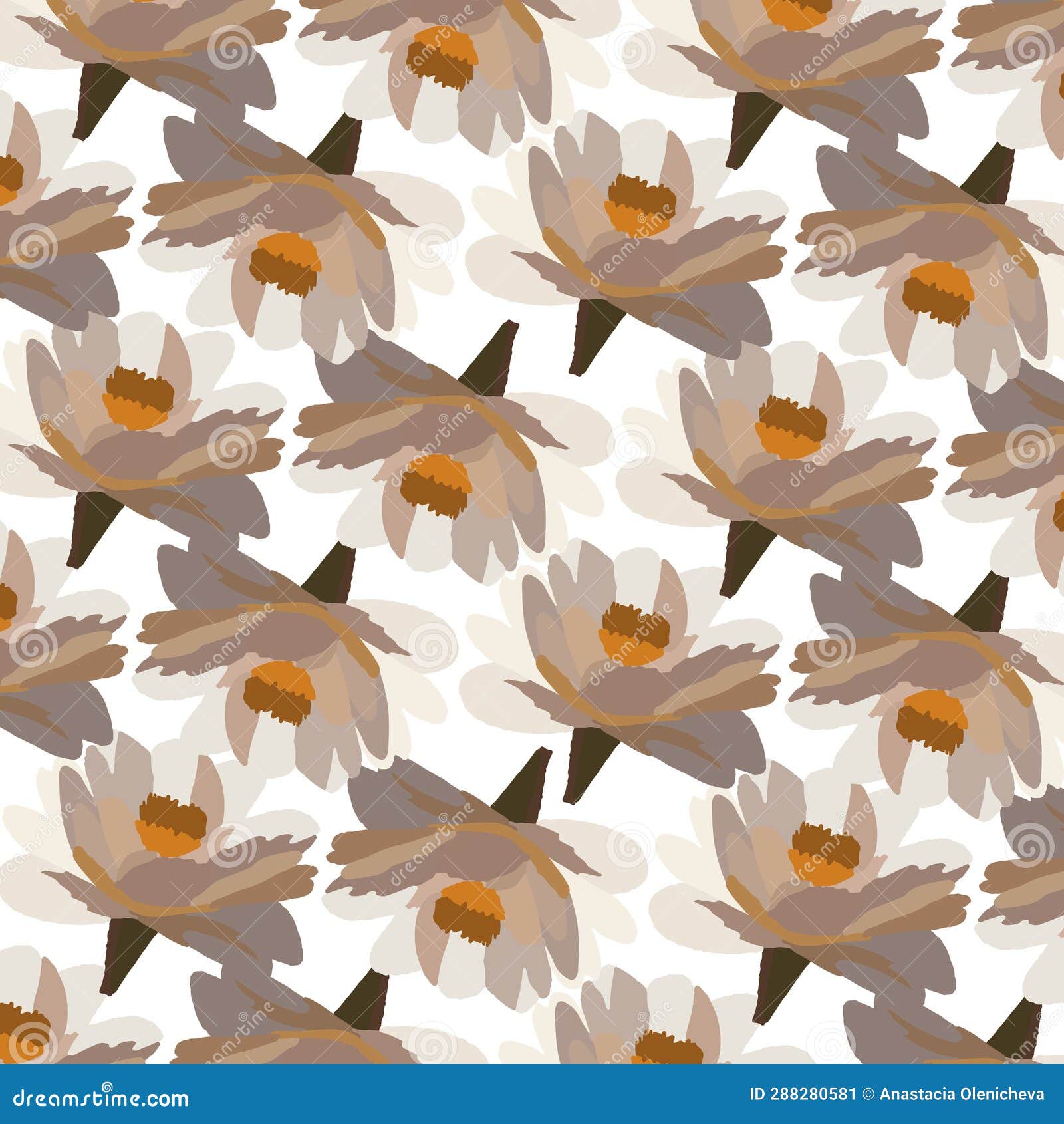 Pattern of Beauty Watercolor Flowers Stock Vector - Illustration of ...