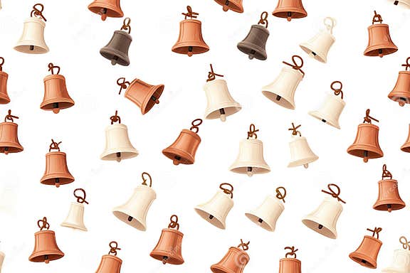 Pattern of Bells in Different Shades of Color Stock Illustration ...