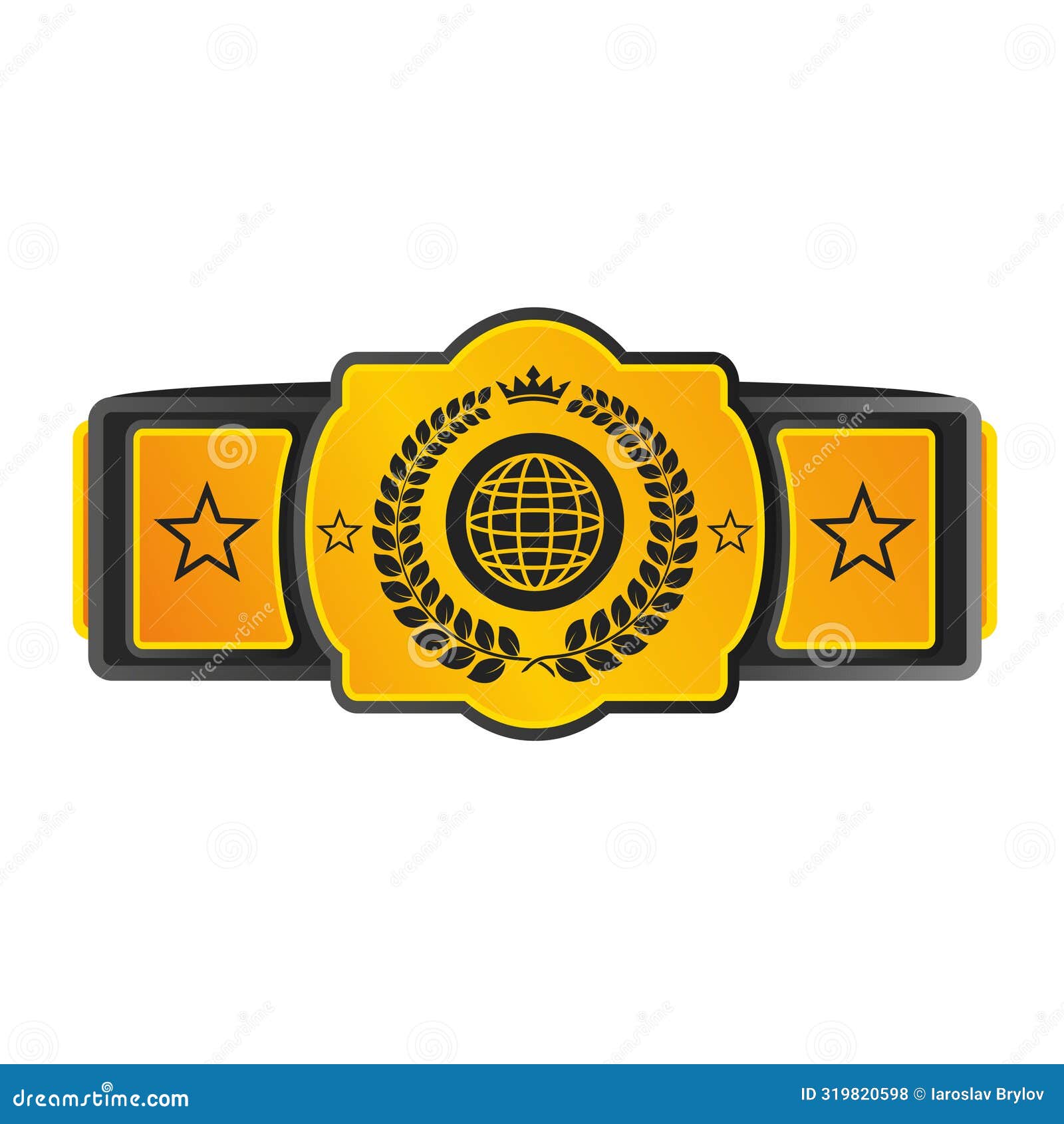 Pattern Belt World Champion Martial Arts Isolated Stock Vector ...