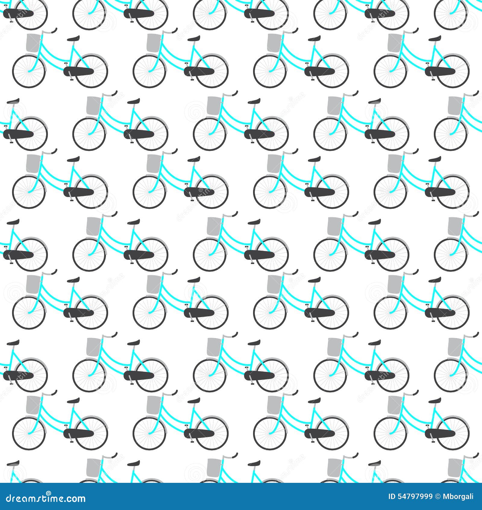 Pattern with bicycle stock vector. Illustration of chain - 54797999