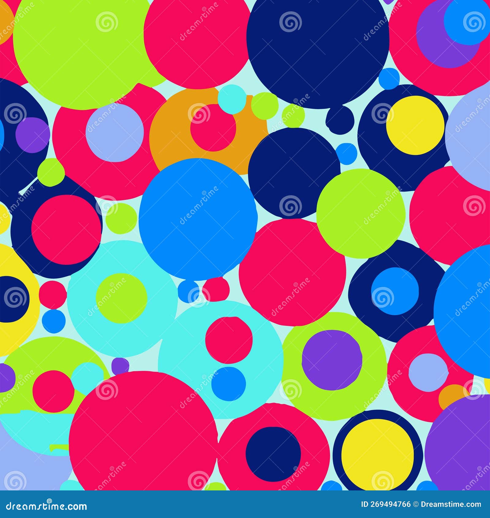 Pattern with Big and Small Circles and Lines Stock Vector ...