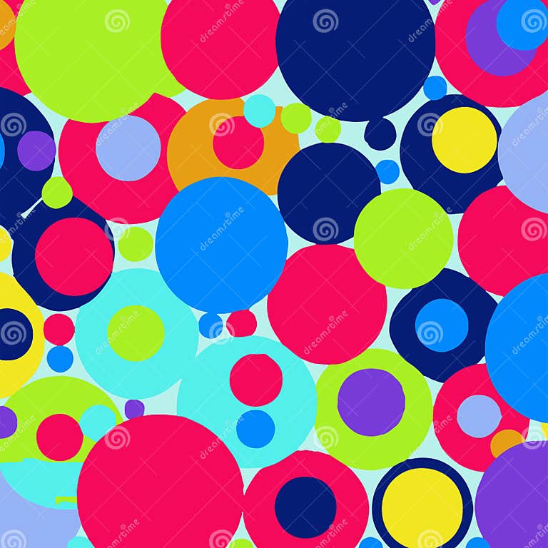 Pattern with Big and Small Circles and Lines Stock Vector ...