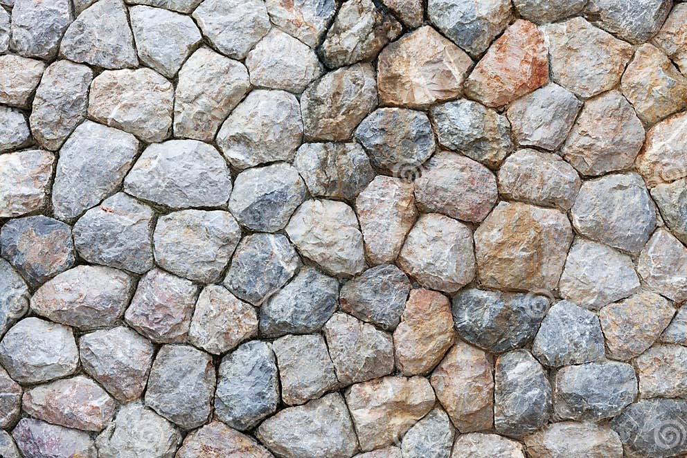 Pattern of Big Stone Wall for Background and Design Stock Photo - Image ...