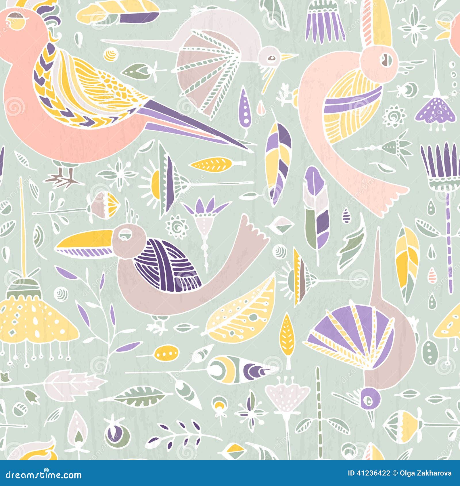 Pattern with birds stock vector. Illustration of animal - 41236422