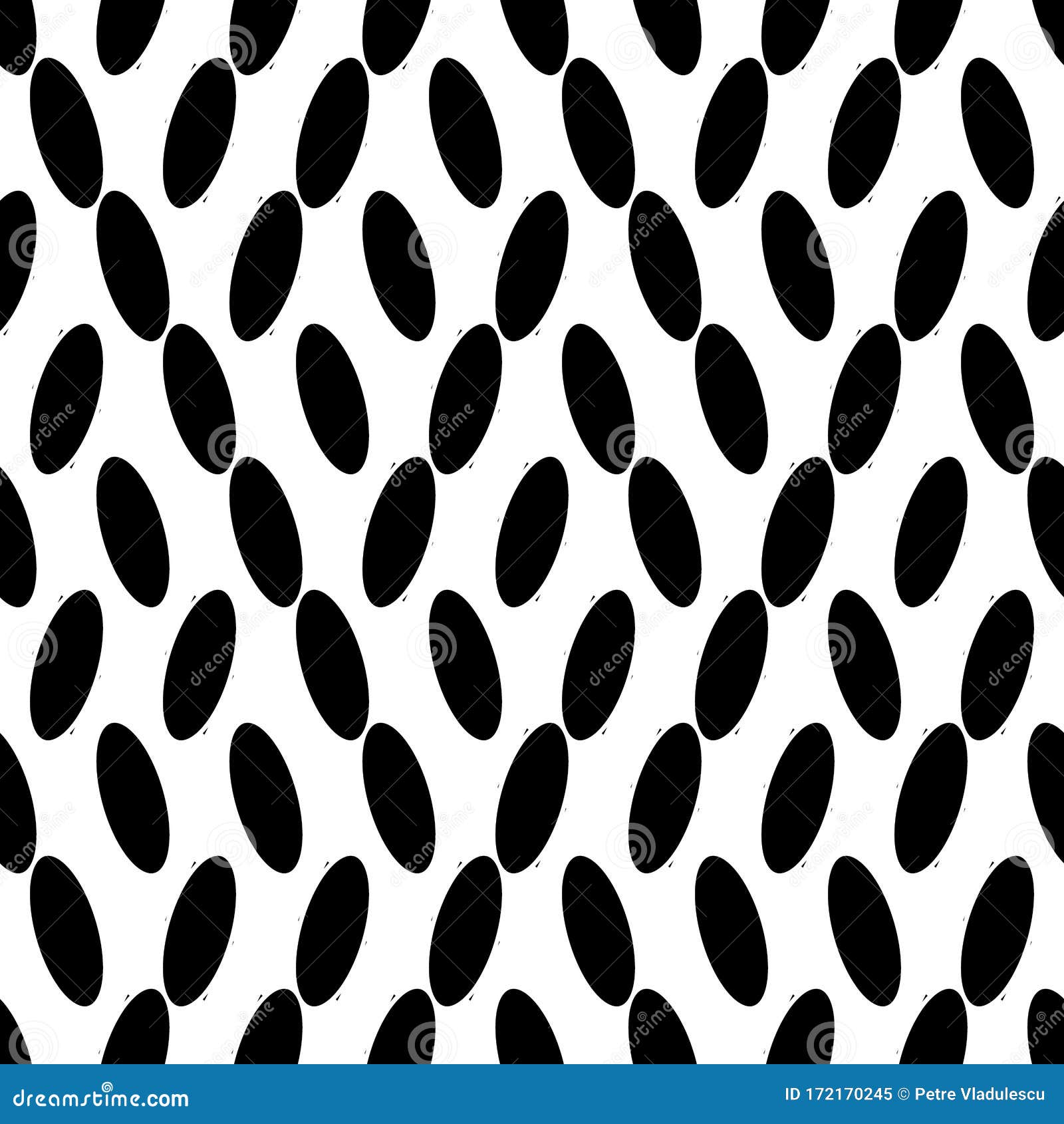 Pattern with Black Ellipses, Modern Stylish Image. Stock Vector ...