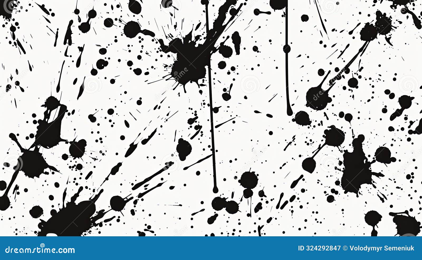 Black Ink Splatter Pattern on White Paper Stock Illustration ...
