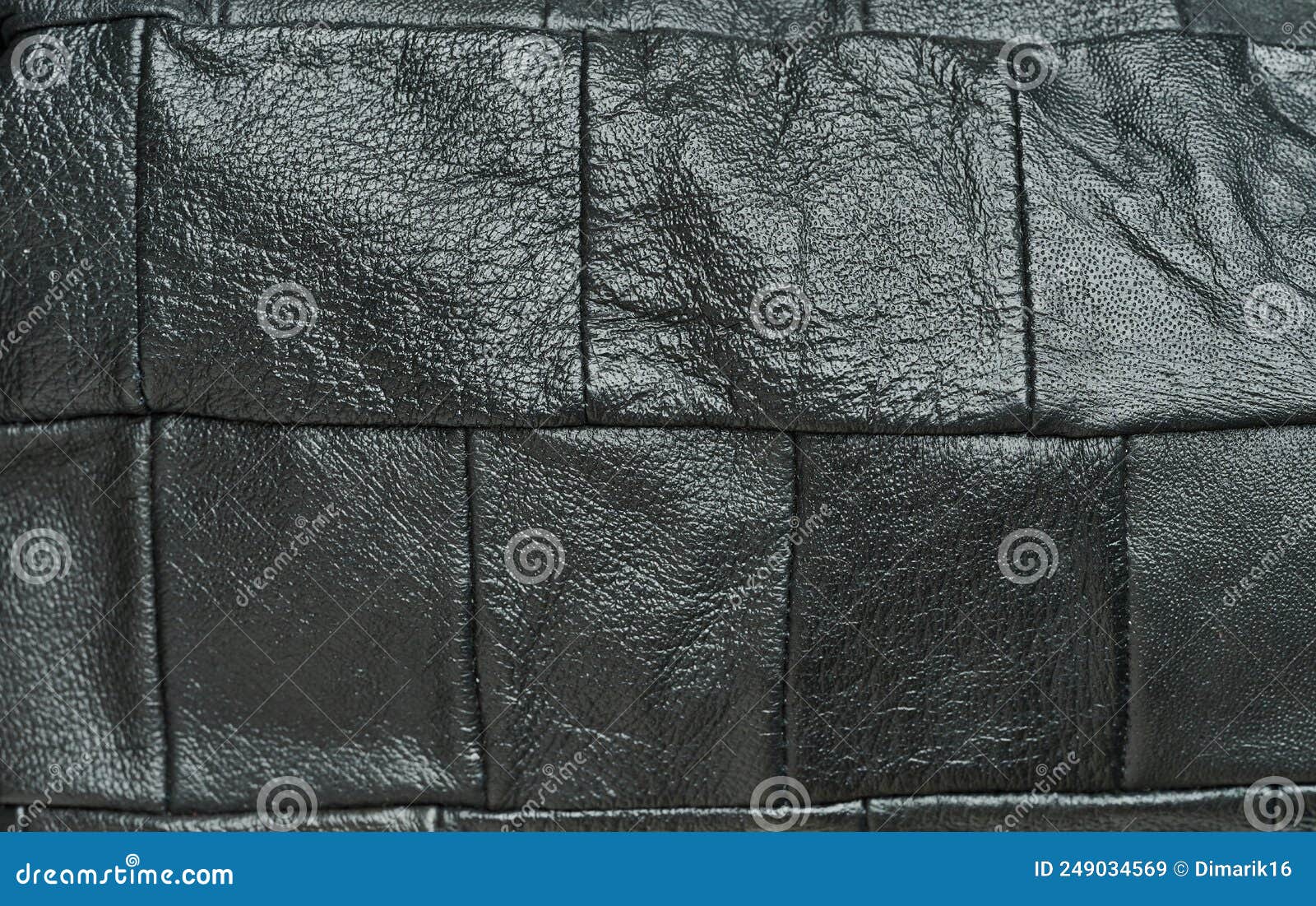 Pattern of Black Leather Squares Stock Image - Image of cloth, backdrop ...